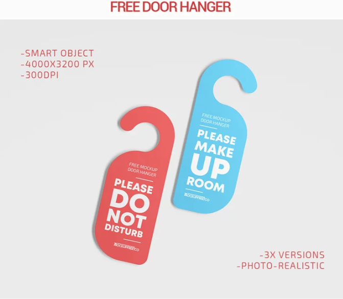 Free Door Hanger Mockup: 20 Best Mockups in 2024 - DesignYep