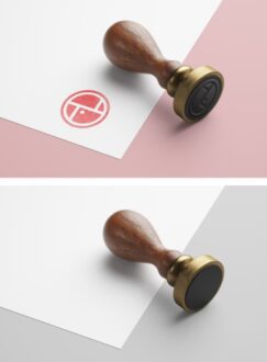 Free Rubber Stamp Mockup: 20 Creative Stamp Mockup Template - DesignYep